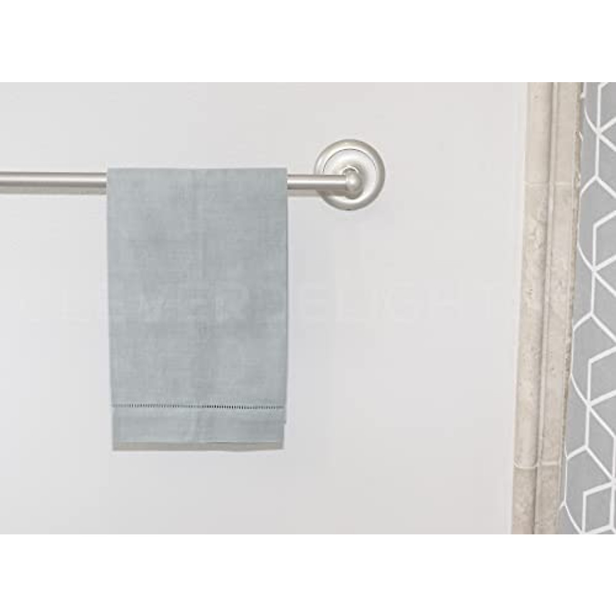 CleverDelights Gray Hemstitched Hand Towels - 6 Pack - 14" x 22" - 55/45 Linen Cotton Blend