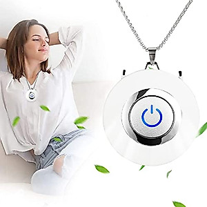 Portable Air Purifier Necklace,Mini Personal Wearable Air Purifier,USB Rechargeable, No Noise,for Car, Airplane, Bedroom, Office, Travel