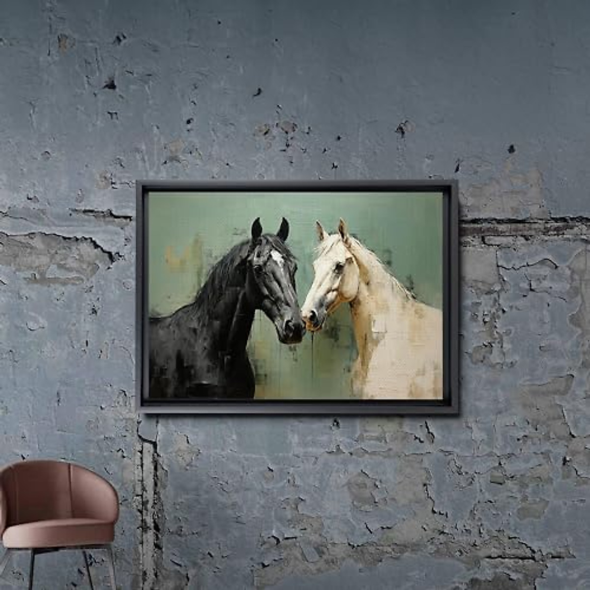 Majestic Black Stallion Galloping In The Clouds, Black Horse On Salt Flats, Canvas Print, Black Horse Print, Black Horse Wall Art