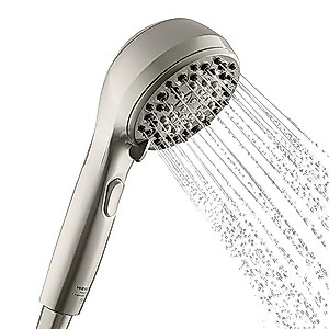 Waxman 8570202WX Attache 6-setting 3.9" Handheld Showerhead, Brushed Nickel