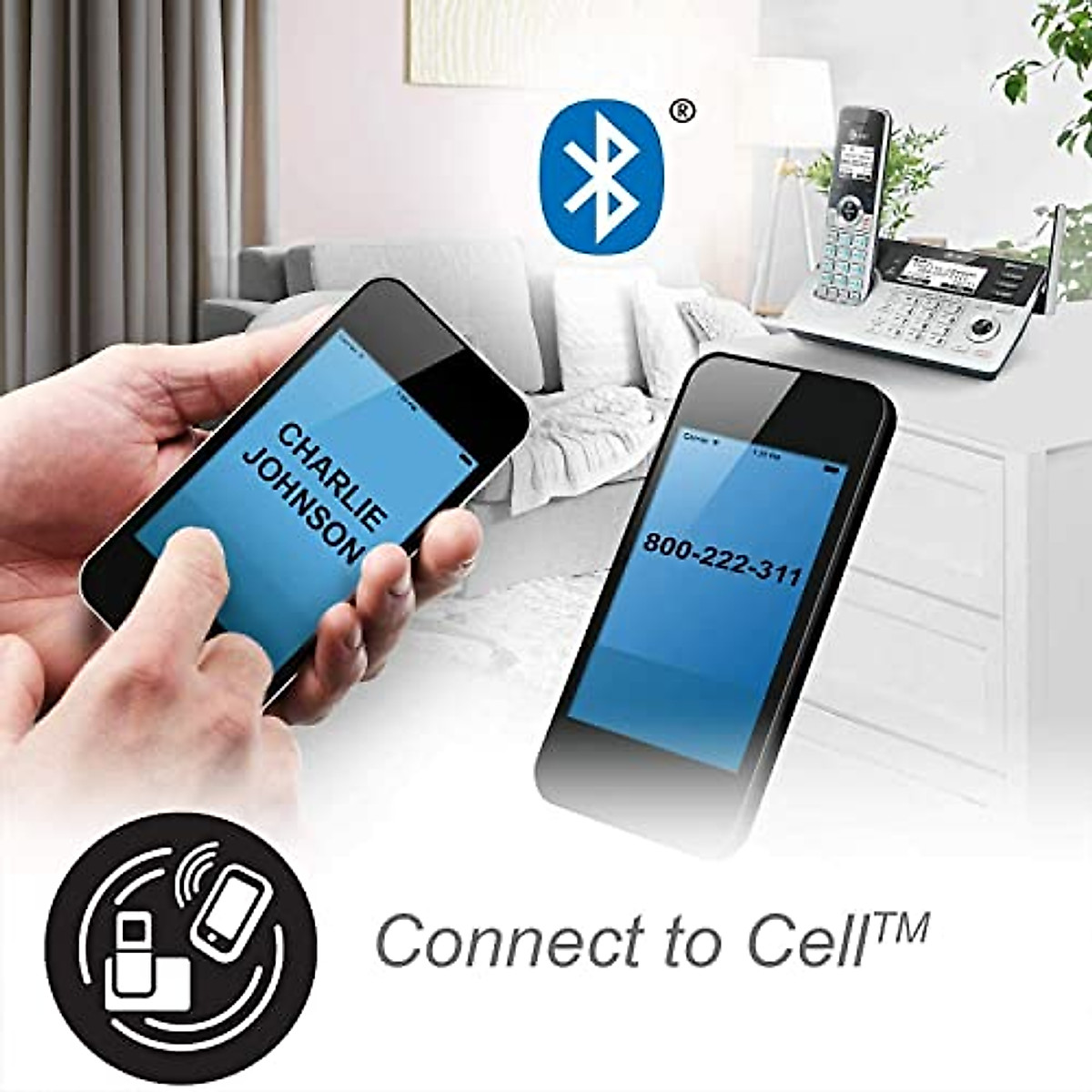 AT&T 4 Handset Answering System Connect to Cell Rosegold TL96497 (Renewed)