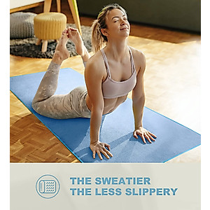 Heathyoga Hot Yoga Towel Non Slip, Microfiber Non Slip Yoga Mat Towel, Exclusive Corner Pockets Design, Dual-Grip, Sweat Absorbent, Perfect for Hot Yoga, Bikram, Pilates and Yoga Mats