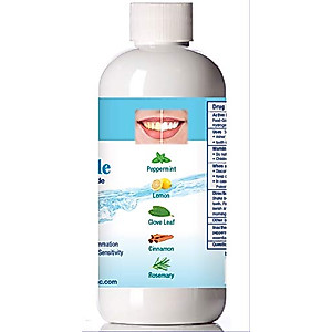 Miracle Write Smile - Essential Oxygen Rinse Mouthwash for Whiter Teeth, Fresher Breath, and Healthier Gums, Peppermint 12 fl. oz