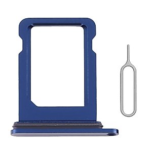 Perzework SIM Card Tray Holder Slot Replacement for iPhone 12 Mini with Waterproof Rubber Ring and Eject Pin (Blue)