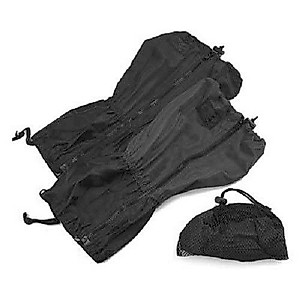 Whitewoods 16" Cross Country Ski Snowshoe Gaiters w/Rear Zippers, Black, 1 Pair, OSFM