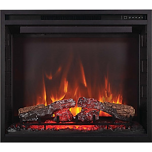 Napoleon Element 42 Self-Trimming Electric Fireplace - Built-in Design - Multi-Color Night Light Accent and Glowing Log Set with Ember Bed - High-Intensity LED Lights- NEFB42H-BS