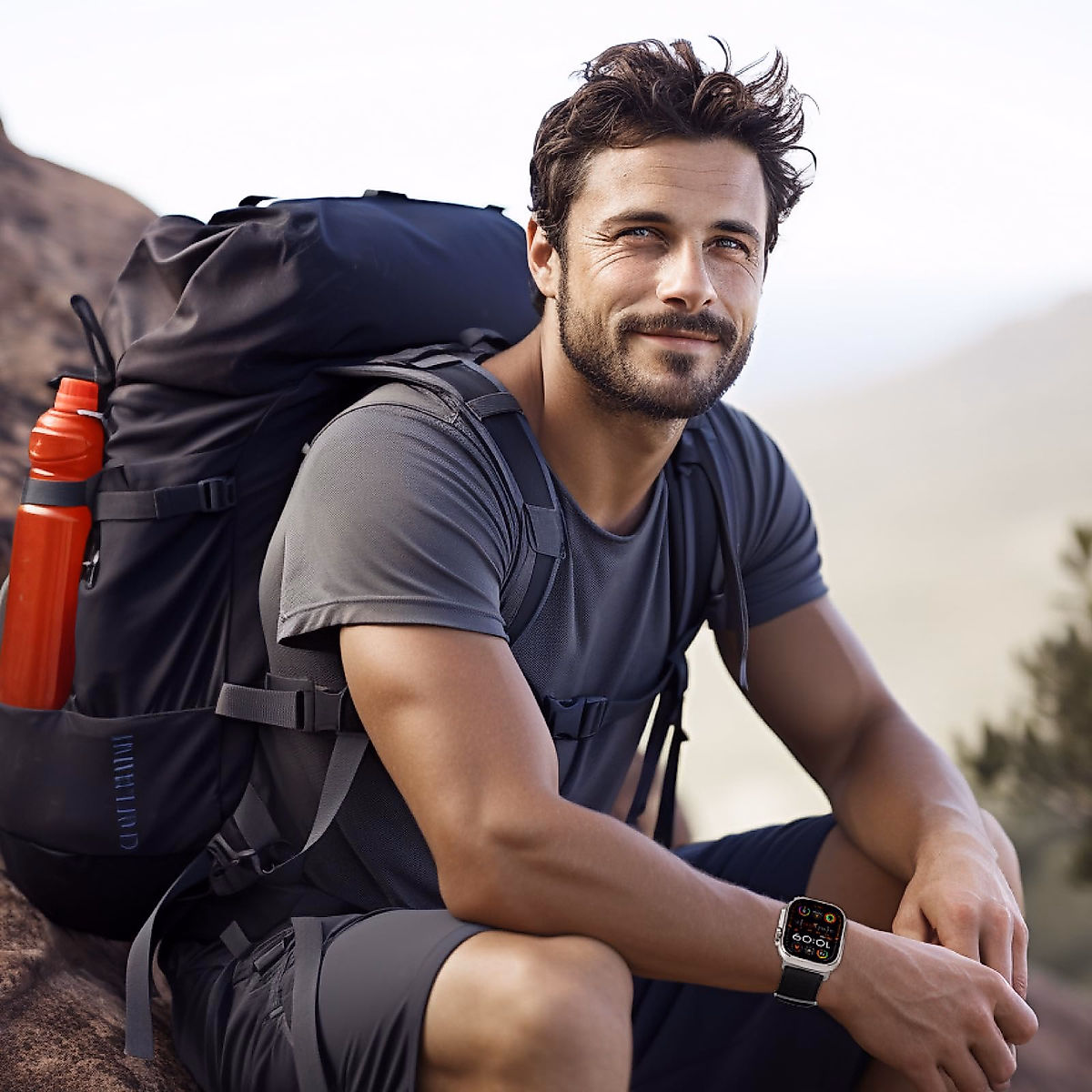 Honeystraper Alpine Loop Compatible with Apple Watch Ultra 2/Ultra Band 49mm 45mm 44mm 42mm for Men, Nylon Sport Bands Strap with Titanium G-Hook for iWatch Ultra Series 9 8 7 6 5 4 3 2 1 SE