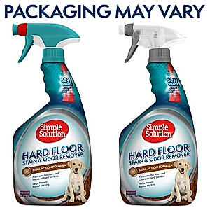 Simple Solution Hard Floor Pet Stain and Odor Remover | Dual Action Cleaner for Sealed Hardwood Floors | 32 Ounces