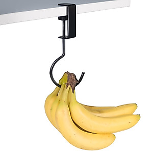 Adjustable Banana Holder for Cabinet, No Drilling No Gluing Metal Hanger for Home and Kitchen (1Pack)