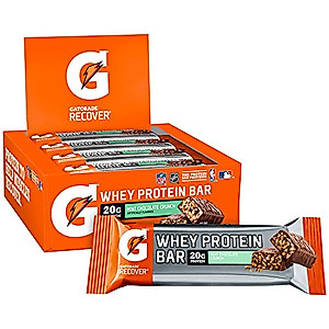 Gatorade Whey Protein Recover Bars, Mint Chocolate Crunch, 2.8 ounce bars (12 Count)