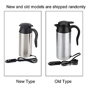 Car Electric Cup, 12V 750ml Car Electric Cup Vacuum Insulation Technology Portable Electric Travel Heating Cup Coffee Tea Boiling Mug Kettle for Car