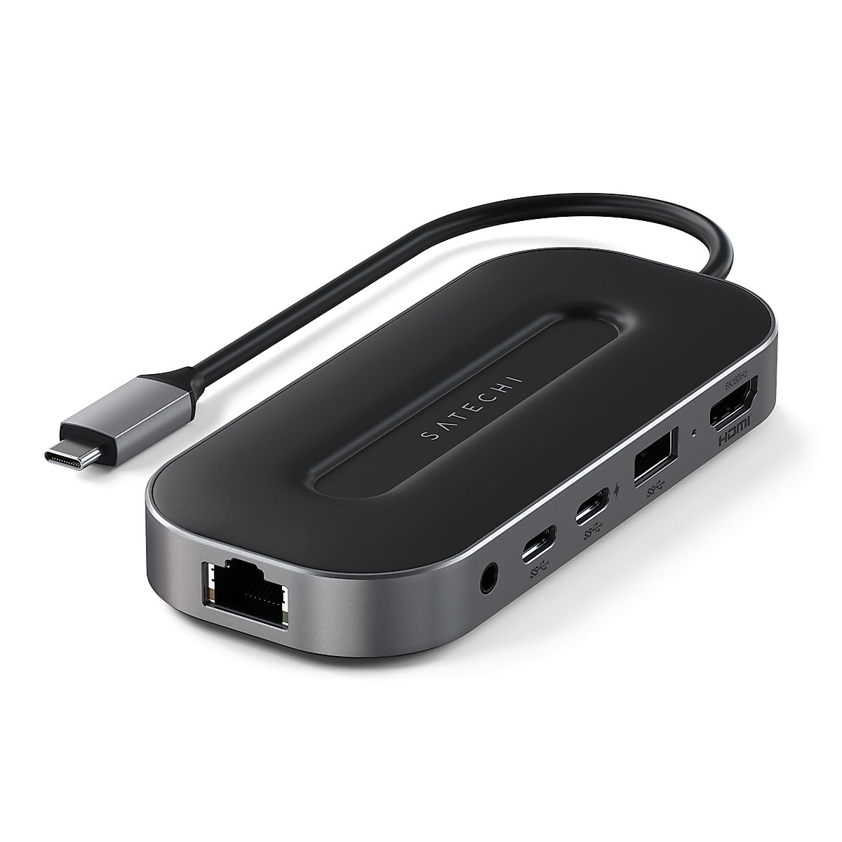 Satechi USB4 Multiport Adapter, USB C Hub 6 in 1 with 8K HDMI, 100W USB C PD Charging, USB C Data, USB-A, Ethernet, Audio Jack, for MacBook Pro/Air M1 M2 M3, Windows