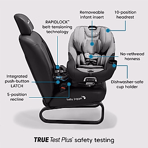 Baby Jogger City Turn Rotating Convertible Car Seat | Unique Turning Car Seat Rotates for Easy in and Out