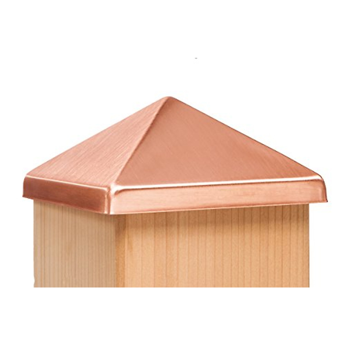 4x4 Post Point Cap - Solid Copper (3-1/2" x 3-1/2")