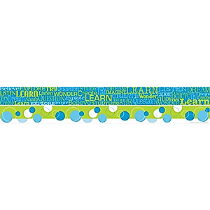 Barker Creek Double-Sided Border with Inspirational Quote, Word Wall Learn, for Bulletin Boards, Reception Areas, Halls, Break Rooms, Office, School, Home Learning Decor, 3” x 35’ (963)