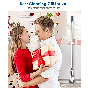 Electric Spin Scrubber, 10 in 1 Airpher Cordless Cleaning Brush IPX8 with 9 Replaceable Brush Heads and 4 Tier Removable Handle, Power Shower Scrubber for Bathroom, Tub, Tile, Floor, Kitchen, Window