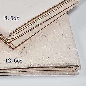 YuTone 8.5-Ounces 100% Cotton Natural Canvas Duck Fabric by The Yard(8.5oz.)