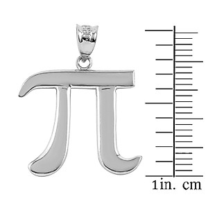 925 Sterling Silver Mathematical Pi Symbol Pendant