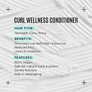 Malibu C Curl Wellness Conditioner (9 oz) - Moisturizing Conditioner for Textured Hair, Frizz Control - Curl Conditioner for Natural & Chemically Processed Curls