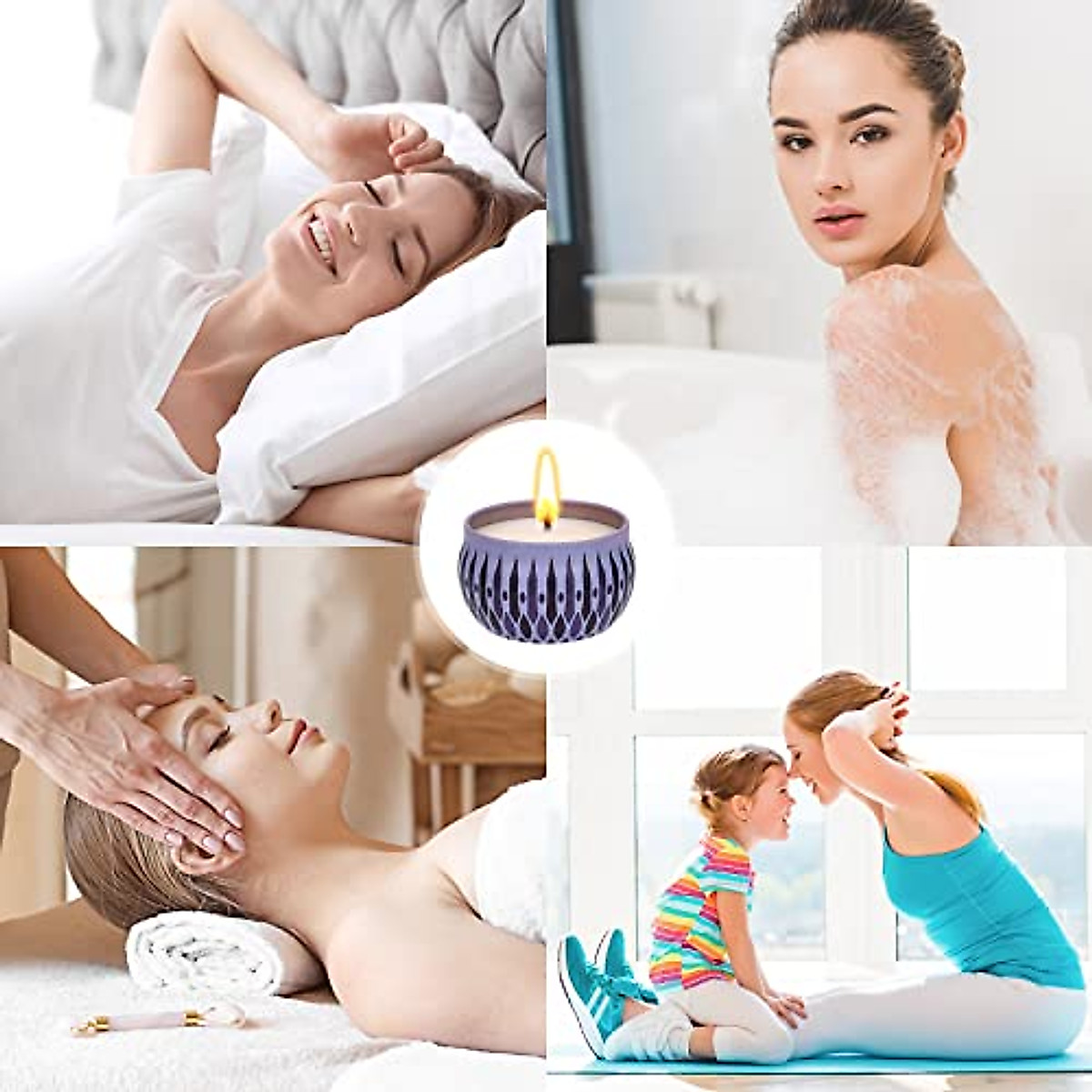 8 Pointed Star Scented Candles Gift Set for Women 2.5 Oz 8 Pack Aromatherapy Candle Set Gift for Mom Soy Candles for Home Scented 20 Hours Burn Candle Set Mother's Day Gift