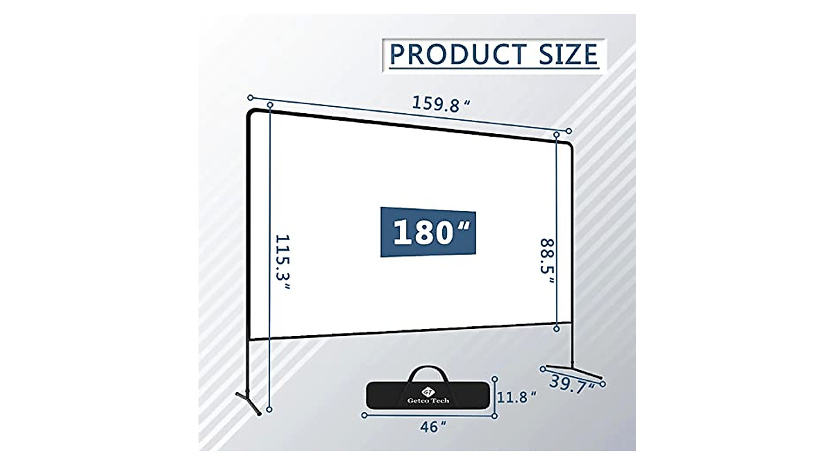 180-Inch Outdoor Projector Screen for Home Theater & Events
