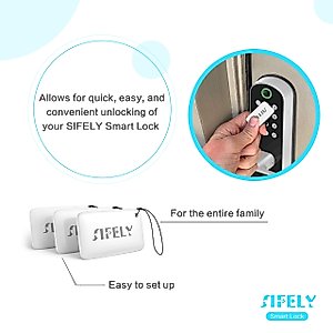 Sifely Smart Lock, Keyless Entry Keypad, Fingerprint, Biometric, Passcode Code, Digital Door Lock (Fob)