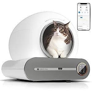 Cat Automatic Smart Self-Cleaning Cat Litter Box,Cat Litter Cleaning Robot with 65L+9L Large Capacity, App Control Smart for Multiple Cats