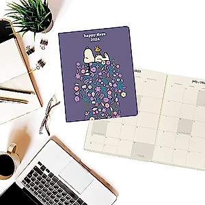Graphique 2024 Monthly Planner | 18 Month Organizer, July 2023 – Dec. 2024 | Monthly Calendar & Notes Spreads | Marked Holidays | Peanuts Design | 8” x 10”