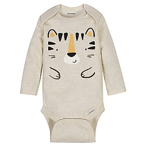 Onesies BrandUnisex Baby6-Pack Long Sleeve BodysuitsTiger Blue12 Months