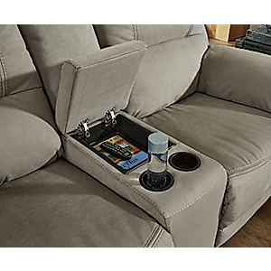 Signature Design by Ashley Next-Gen Gaucho Classic Reclining Loveseat with Console, Beige