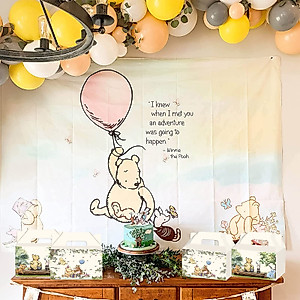 16 Pieces Classic Winnie Pooh Party Supplies, Winnie Pooh Baby Shower Decorations, Winnie Party Favor Boxes