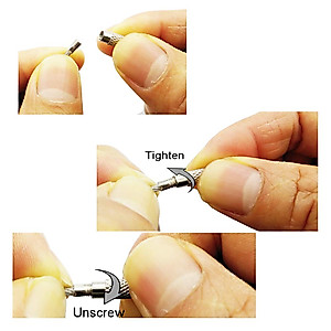 HSULAN Key Ring 6.8" Stainless Steel Wire Twist Lock Heavy Duty Car Keychains,2mm ID Tag Keepers Cable,Luggage Tag Loops(Black-12-ring)