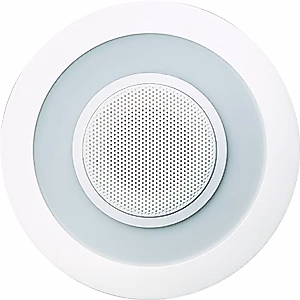 Lithonia Lighting 6SL RD 07LM 3000K 90CRI MW 6-Inch Dimmable LED Module with Integrated Wireless Bluetooth Speaker, 720 Lumens, 120 Volts, 13 Watts, Wet Listed, Matte White