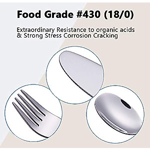 ANNOVA Kids Silverware 12 Pieces Children's Safe Flatware Set Stainless Steel - 6 x Safe Forks, 6 x Children Dinner Spoons, Toddler Utensils, Metal Cutlery Set for Lunchbox (Engraved Dog Bunny)