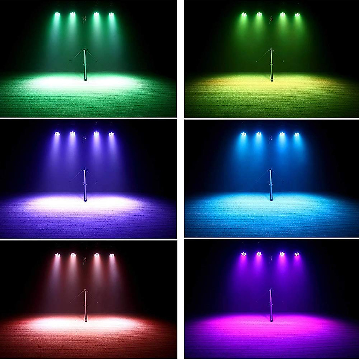 U`King Moving Head Light RGBW LED Stage Lighting Effect 7x10W Moving Heads Wash Lights by DMX and Remote Control with Professional Spotlight for DJ Disco Events Wedding Birthday Party Live Show Bar