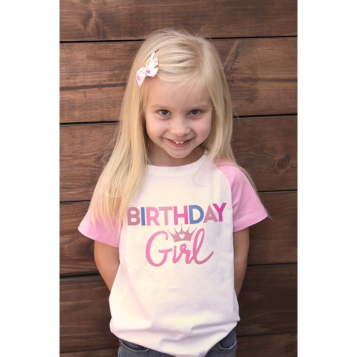 Wild and Happy Birthday Party Shirt with Princess Crown Little Girls, Size 4T