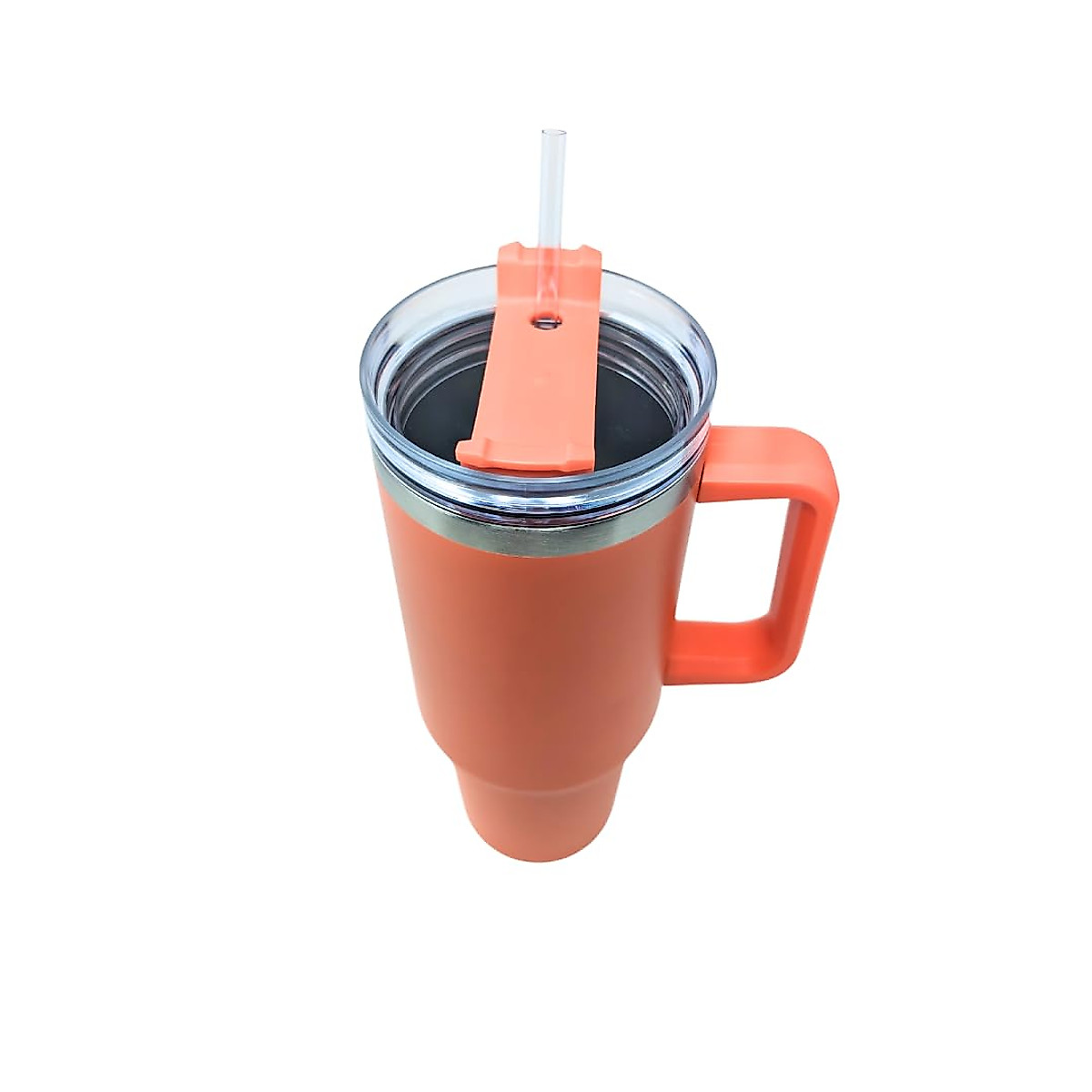 FTB Creative 40oz Insulated Journey Tumbler Mug, Double Wall Stainless Steel, with Lid and Straw (Tuscan Terracotta)