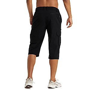 BIYLACLESEN Mens Hiking Shorts Quick Dry Pants Summer Pants for Men Cargo Shorts for Men Athletic Shorts Men Light Grey