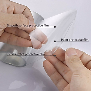 Lypumso Clear Vinyl Wrap, Transparent Protective Self Adhesive Car Wrap Film Vinyl Without Bubble Clear Gloss Paint for DIY Car Moto Interior Exterior (Clear, 1ft x 10ft)