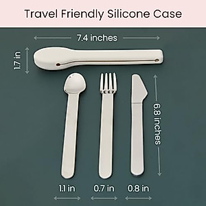 Uba Portion Control Flatware & Bariatric Diet Utensils Set with Silicone Case (1)