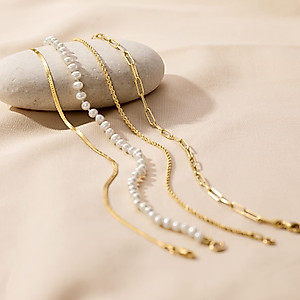 RS Pure by Ross-Simons Italian 14kt Yellow Gold Paper Clip Link Anklet. 9 inches