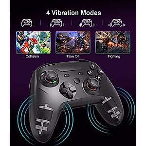 DOBE 𝙎𝙩𝙚𝙖𝙢 𝘾𝙤𝙣𝙩𝙧𝙤𝙡𝙡𝙚𝙧, Wireless Gaming Controller for Steam/Steam Deck/PC Windows/PS3, PC Gamepad with Adjustable Dual Vibration & Headphone Jack (Battery Required)