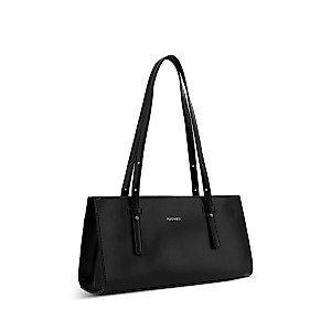 Pixie Mood Rayna 13 x 6.75 Vegan Leather Tote Bag, Black