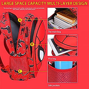 Ucqqerw Toddler Backpack Kids School Bag Large Capacity Lightweight Vacation Travel Bookbag Adjustable Shoulder Strap Daypack for Boys Girls L