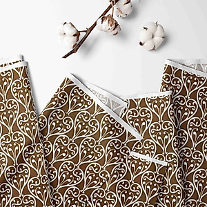 Bacati - Damask Brown/White Crib Fitted Sheet