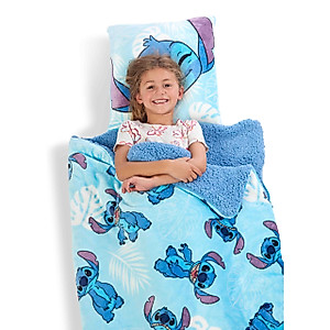 Northwest Lilo and Stitch Silk Touch Sherpa Slumber Bag, 27" x 56", Classic Palms