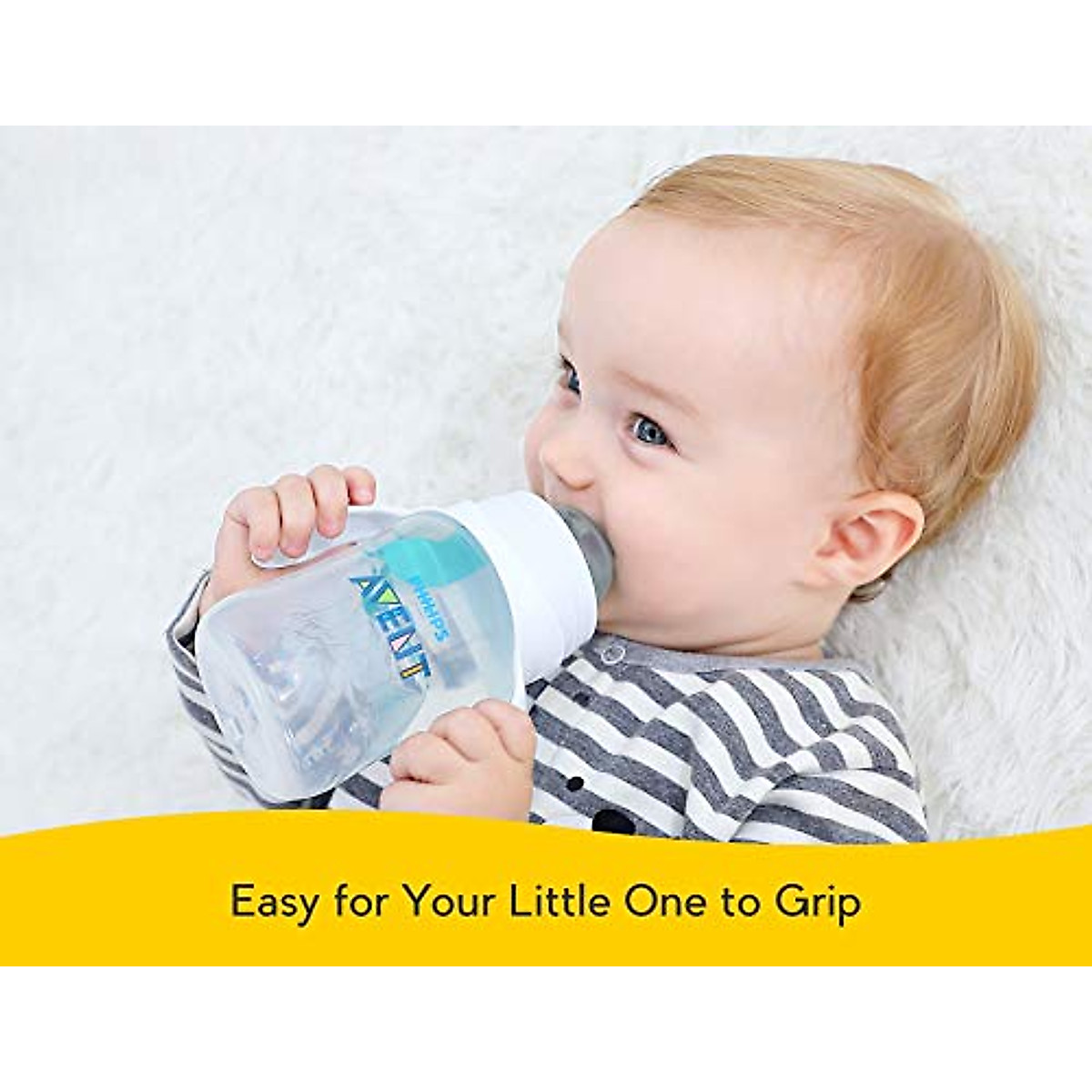 Baby Bottle Handles for Philips Avent Anti-Colic and AirFree Vent Baby Bottles, Compatible Avent Bottle Holder for Baby, 2 Count