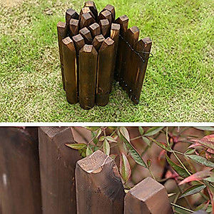 LIXIONG Garden Fence Micro-Landscape Decor Plant Palisades Solid Wood Privacy Screen Animal Barrier Border Restaurants Flower Planting，8 Size (Color : Brown, Size : 120x50cm)