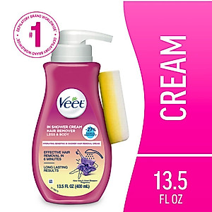 Veet Sensitive Formula with Aloe Vera In Shower 13.5 Fl Oz. Hair Removal Cream for Legs & Body (3 Pack)