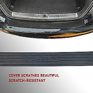 ZKFAR Pack-1 Car Rear Bumper Protector, 35In x 2.75In Trunk Protection Strip, Car/SUV Universal Anti-Scratch Trunk Exterior Accessories (Black #Sport)